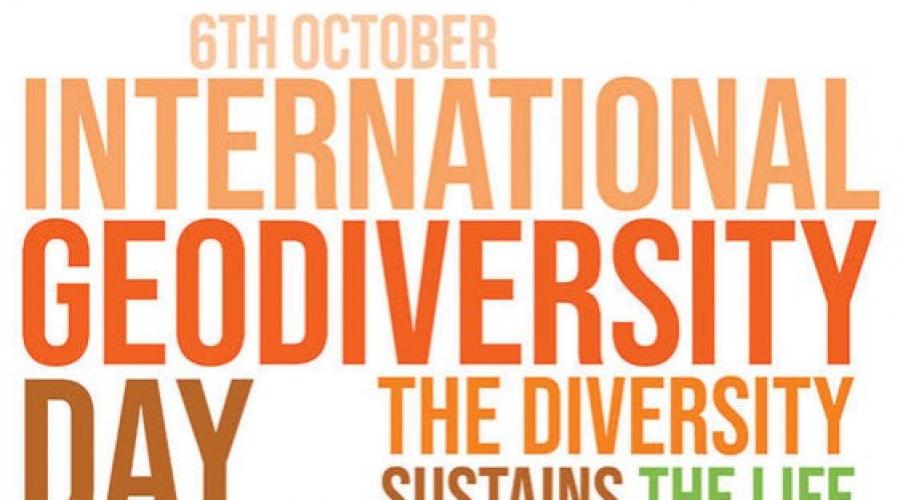 The International Geodiversity Day will be officially celebrated on ...